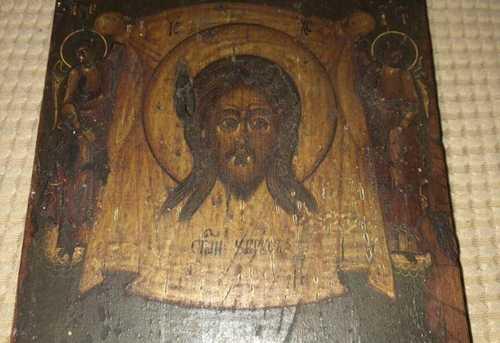 Старинная икона Спас Нерукотворный