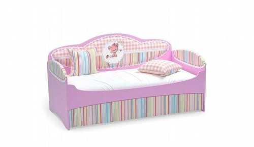Кровать-диван Миа, розовый детский