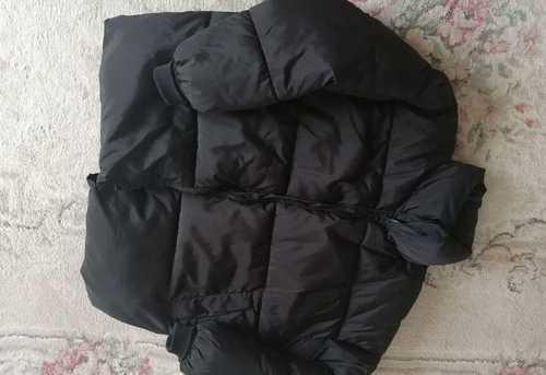 Куртка зимняя женская черная оверсайз