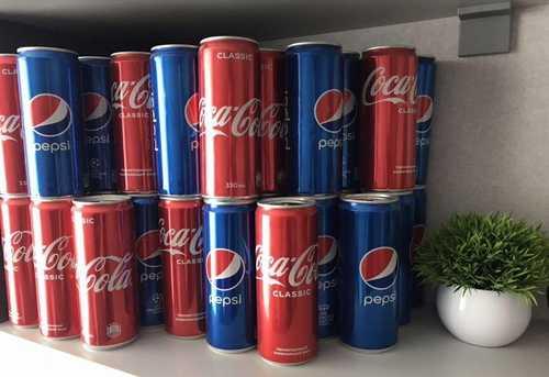 Банки Coca cola и Pepsi (пустые)