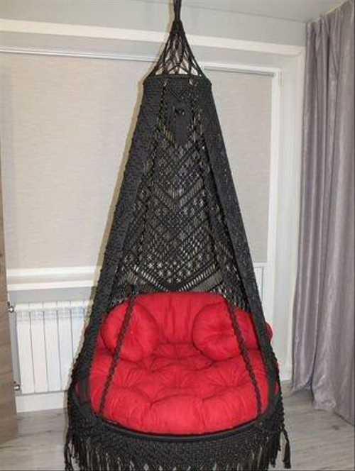 Подвесной шатер кресло гамак макраме с подушками