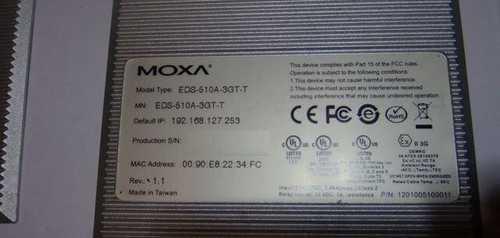 Коммутатор moxa EDS-510A-3GT-T ethernet switch 7*1