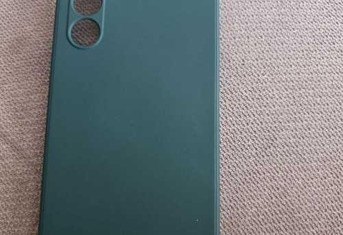 Силиконовый чехол зеленый для Samsung s23