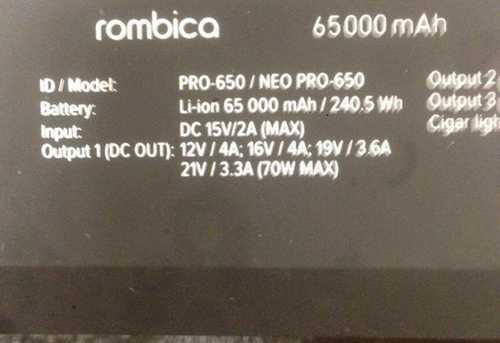 Внешний аккумулятор Rombica 65000 mah