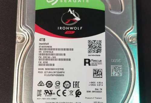 Жесткий диск 4тб, HDD 4TB, Seagate IronWolf