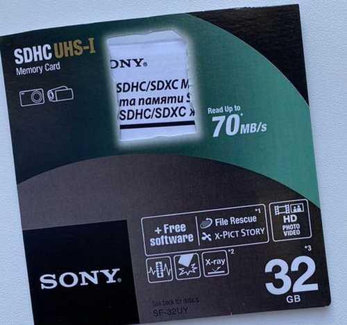 Карта памяти Sony sdhc UHS-I 32gb