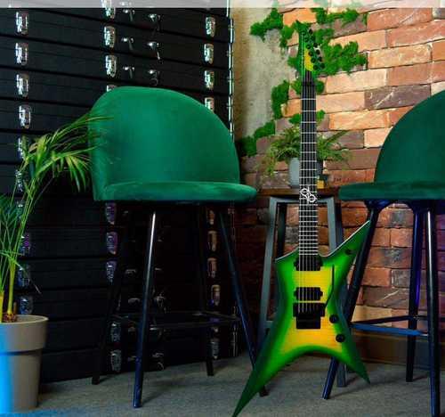 Solar Guitars X1.6frlb Lime Burst Matte