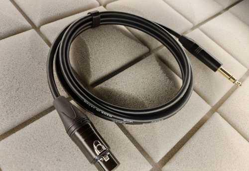 Xlr гнездо - jack 6,3 stereo canare l-2t2s