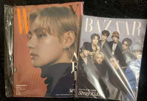 Журнал BTS Тэхен Stray Kids Bazaar