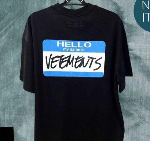 Эксклюзивная футболка Hello, my name is Vetements