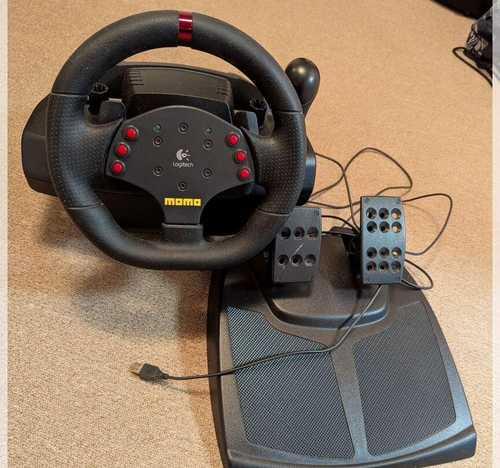 Logitech momo racing руль педали