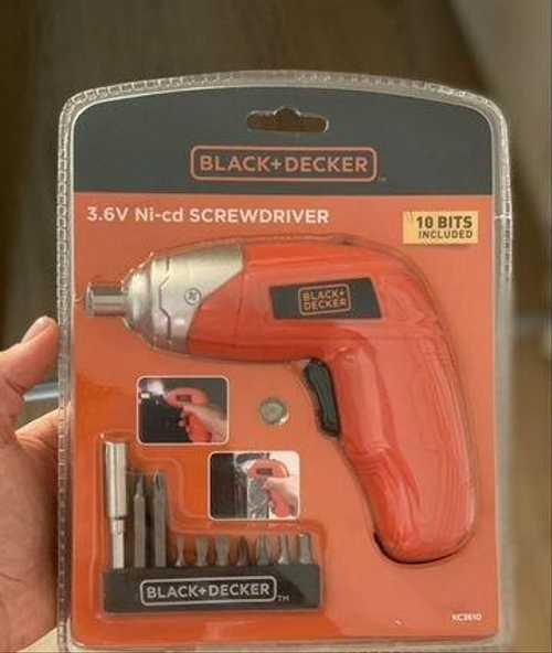 Аккумуляторная отвертка black+decker kc3610