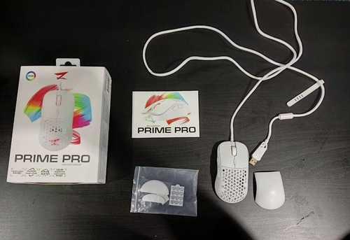 Мышь проводная ZET gaming Prime Pro белого цвета