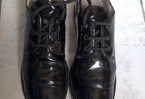 Черные кожаные ботинки туфли 36 размера