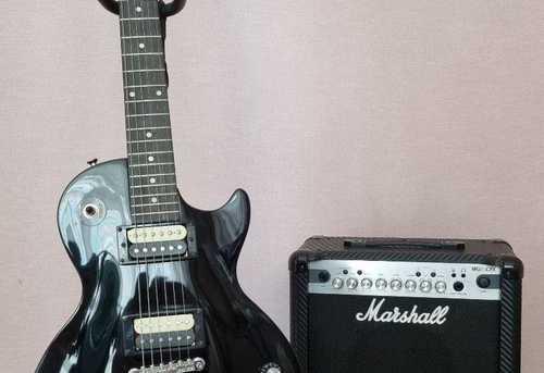 Электро гитара Epiphone с комбиком Marshall