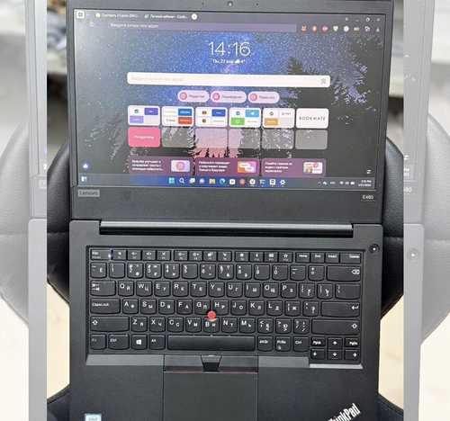 Ноутбук lenovo thinkpad E480 i5 8gen/16/512