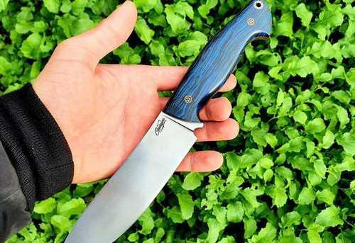 Нож Сибирь из стали VG-10 синяя микарта