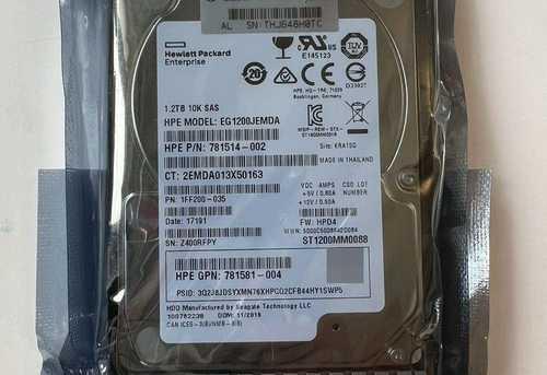 Жесткий диск HPE 1.2Tb 10K SAS 12G 2.5" SFF