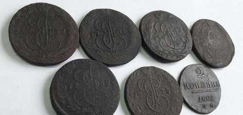 Монеты царские 1700х годов