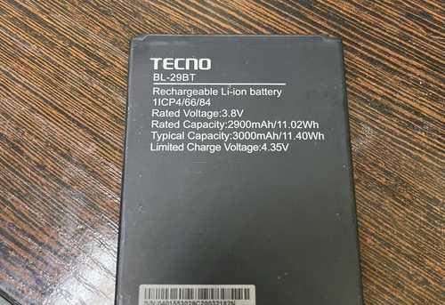 Аккумулятор Tecno Spark 4 Air Kc6 BL-29BT оригинал