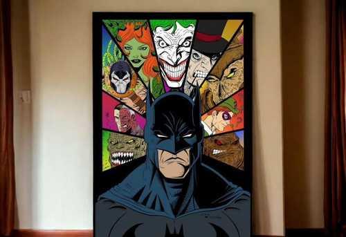 Картина на холсте Бетмен и его друзья Marvel
