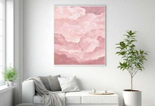Картины абстракция розовая современная живопись
