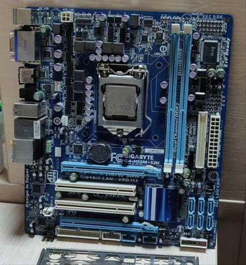 Мат. плата Gigabyte GA-H55M-S2H/LGA1156/mATX/DDR3