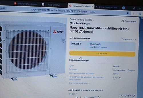 Кондиционер мультисплит система mitsubishi electri