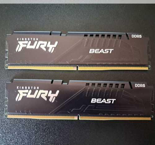 Оперативная память Kingston fury Beast Black 16 гб