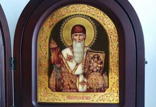 Рукописная икона Святой Спиридон Тримифунтский