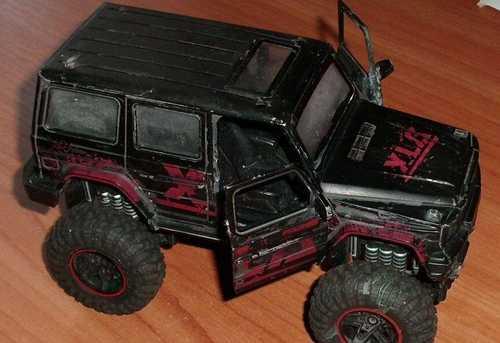 Машинка игрушка джип металл черный XLG 18х10.5х9.5