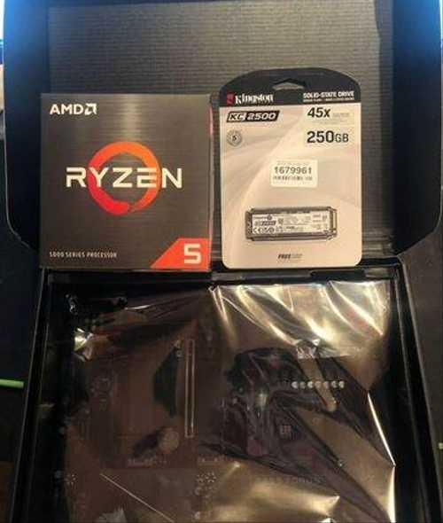 Ryzen 5 5600x + aorus PRO V2 + SSD (комплект)
