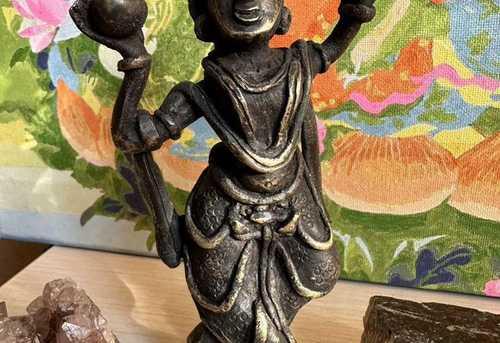 Старая статуэтка Апсара, бронза, Мьянма, Будда