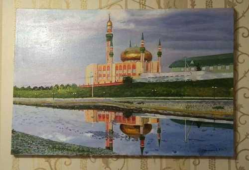 Картина маслом на холсте бу " Центральная Мечеть"