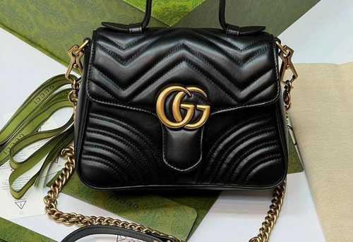 Сумка Gucci marmont кожаная премиум