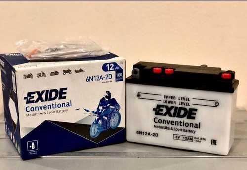 Аккумулятор для мототехники Exide 6 Вольт 12 Ач