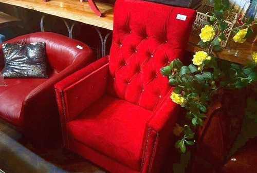 Кресло-трон красное
