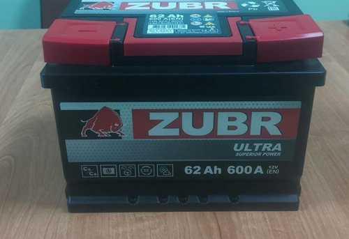 Аккумулятор zubr ultra 6ст-62А3 62 Ah