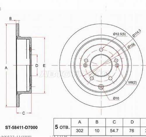 Диск тормозной KIA sportage