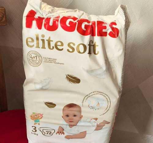 Подгузники huggies elite soft 3