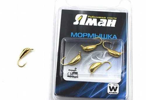 Мормышка 1.1г. вольф. Банан с ушк, цвет золото "Ям