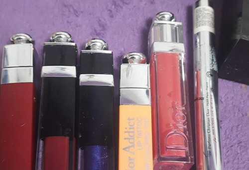 Помады, блески clarins, dior chanel дживанши guerl