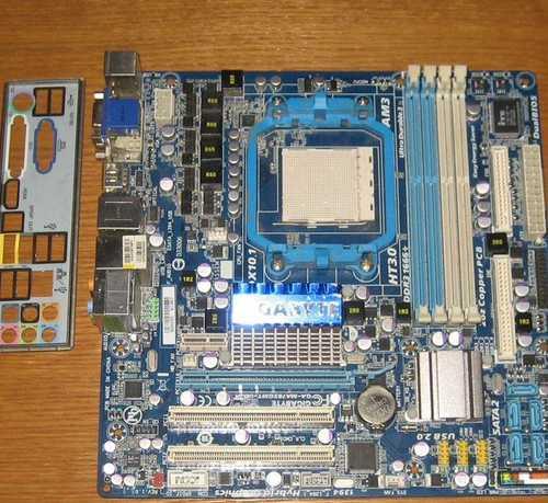 Плата AM3 gigabyte GA-MA785GMT + Athlon II X3 425