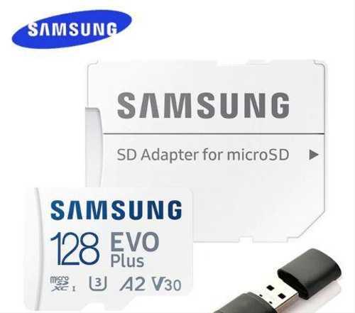 Карта памяти MicroSD 128 Гб U3 Samsung 130 мб/с