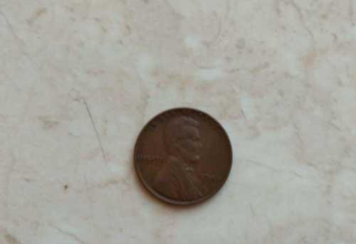 Монета США 1 цент
