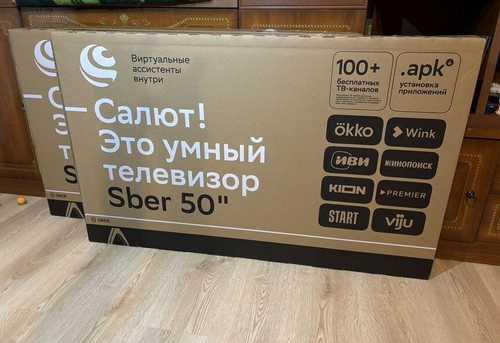 Новый qled-телевизор от сбера, 50 д., UHD 4K