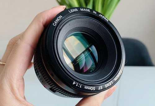 Объектив canon lens EF 50mm 1:1.4 USM