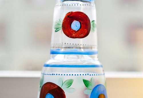 Дореволюционный стеклянный графин (старинное стекл