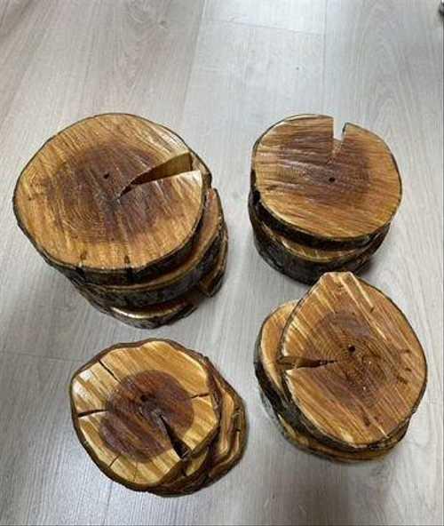 Спилы деревянные