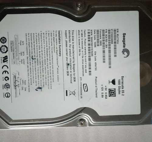 Hdd 1 tb 3.5(читать описания)